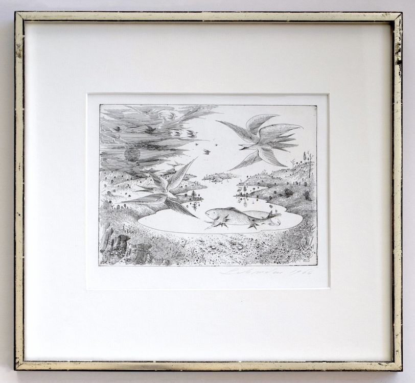 TOP Anton Lehmden Phantastischer Realismus Fisch Gans Vögel | Kaufen ...