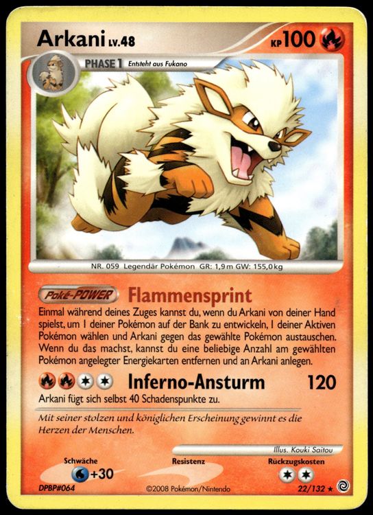 Arkani 22/132 Rare Pokémon D&P Secret Wonders | Kaufen auf Ricardo