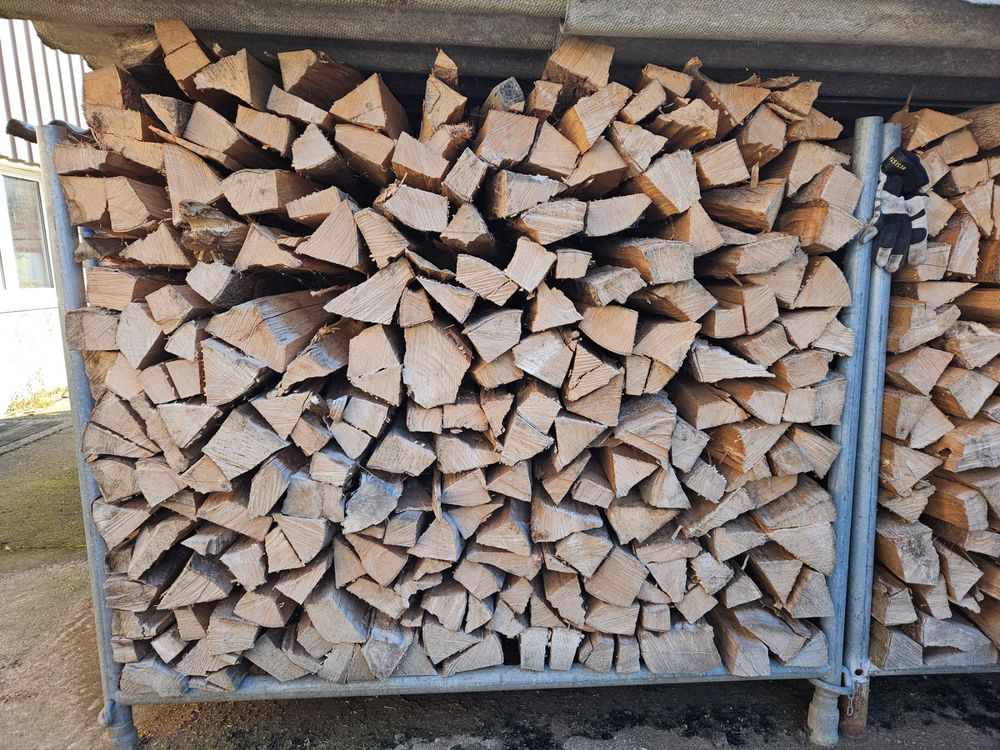 Brennholz Buche Esche Eiche mit Gestell 1,725 Ster (Neu (gemäss ...