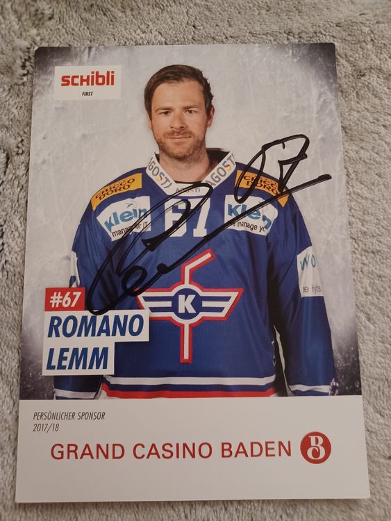 Romano Lemm #67 / EHC Kloten , orig. Autogrammkarte (Gebraucht) in ...