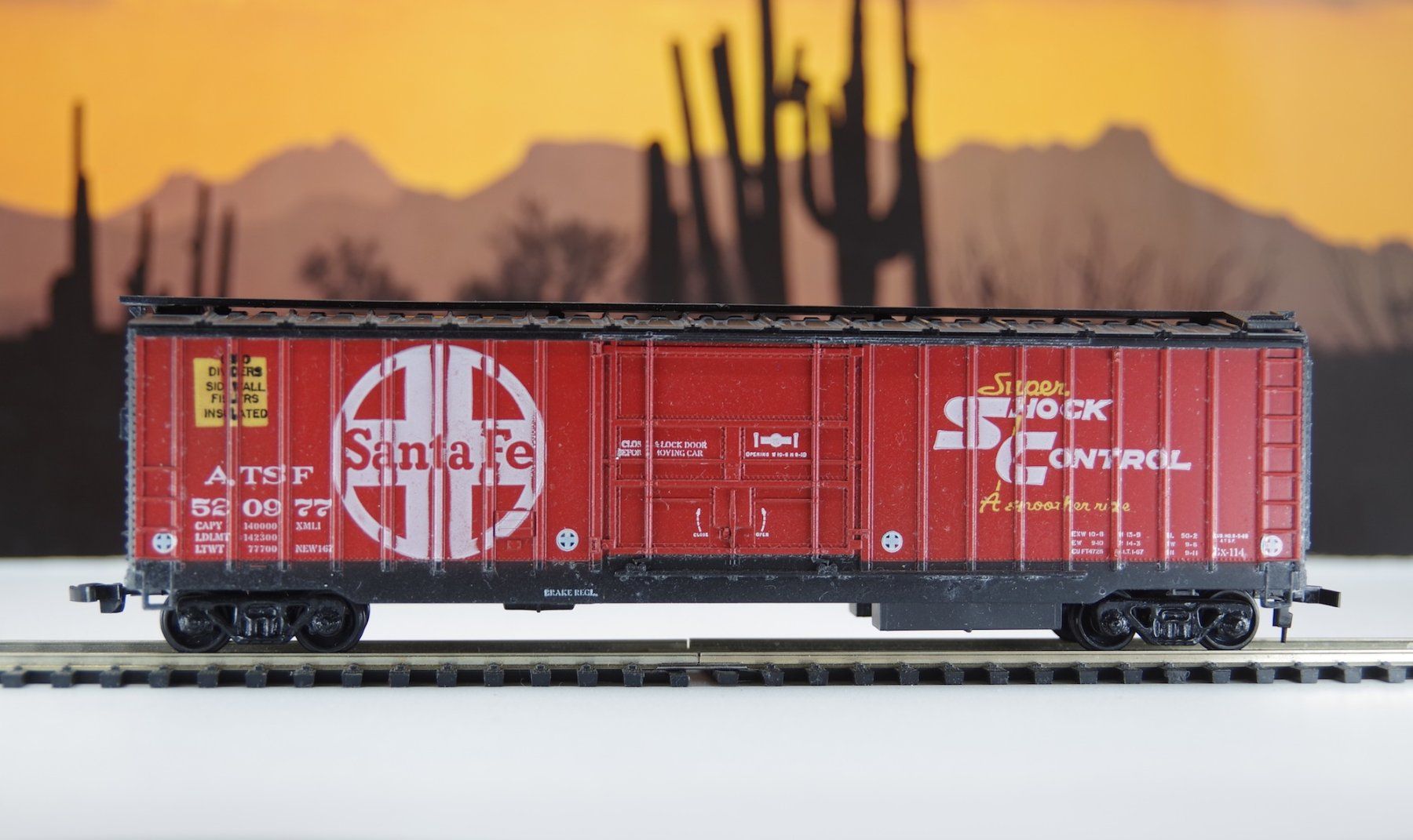 Athearn H0 Reefer 50" Santa Fe, Outside braced Kühlwagen/USA (Gebraucht ...
