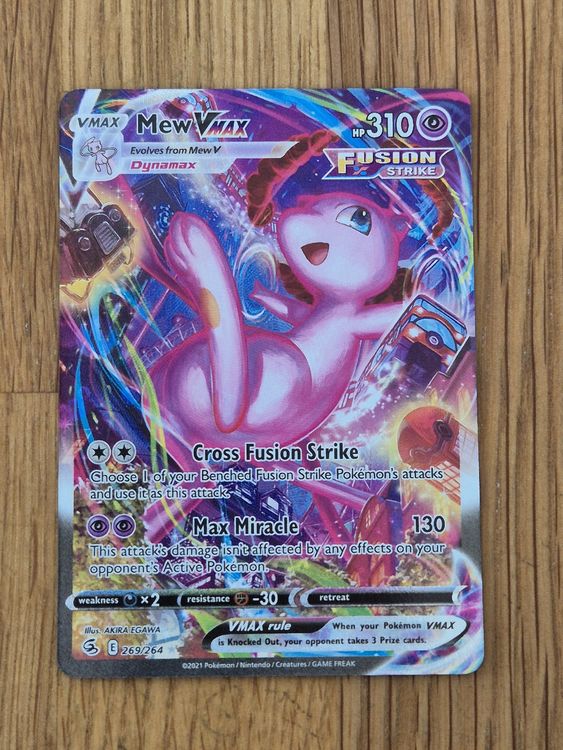 Pokemon TCG - Mew VMax Full Art 269/264 - Fusion Strike (EN) (Neu (gemäss Beschreibung)) in Rain ...