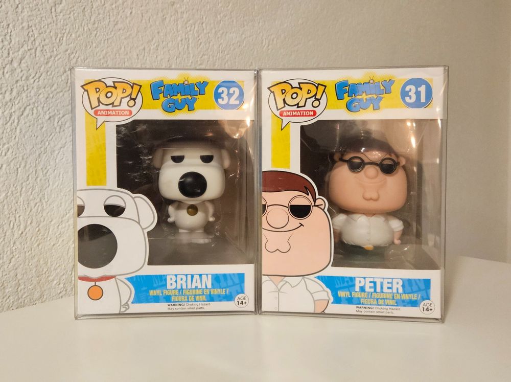 Funko Pop 31 & 32 - Peter & Brian Family Guy (Neu und originalverpackt ...
