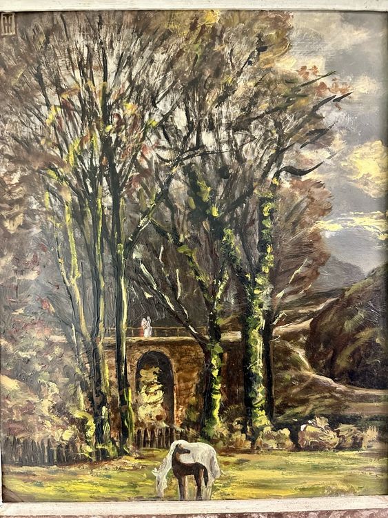 Paysage, huile sur panneau, monogramme HT. (Gebraucht) in Genève für ...