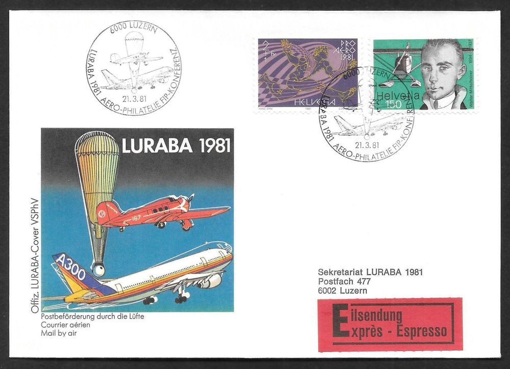 Sonderbrief SSt 75 Luraba Luzern 21.3.1981 (Neu (gemäss Beschreibung)) in Olten für CHF 1 – mit ...