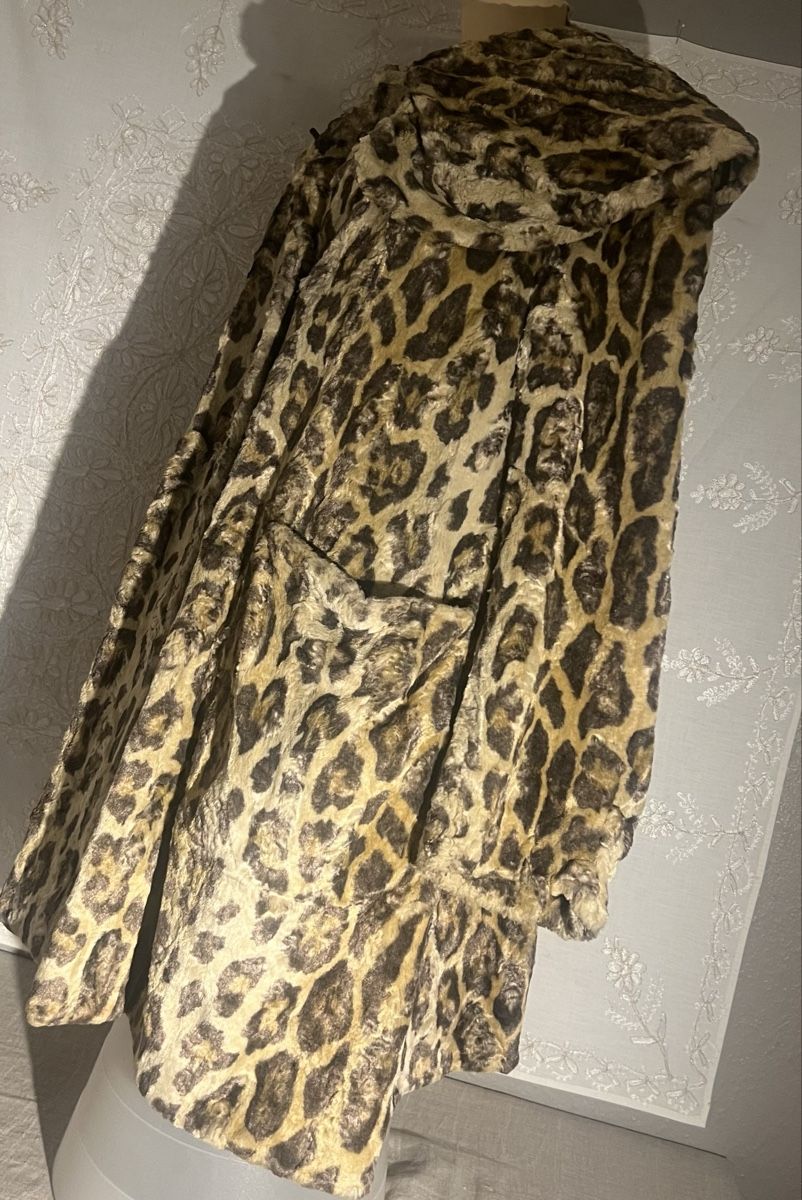 Manteau Vintage Léopard Couture Hélène Paris Taille L (D'occasion) à ...