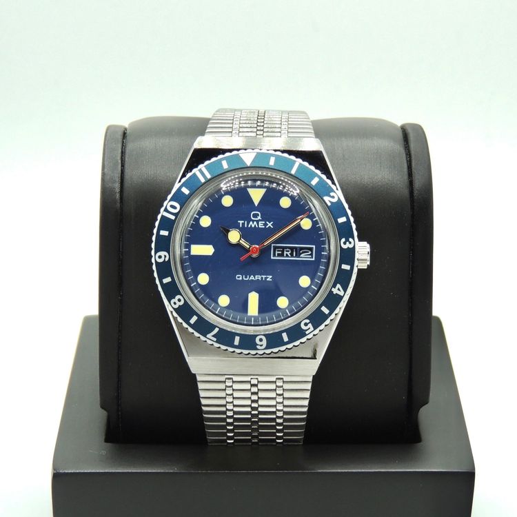 Montre Timex Q Reissue blue vintage | Kaufen auf Ricardo