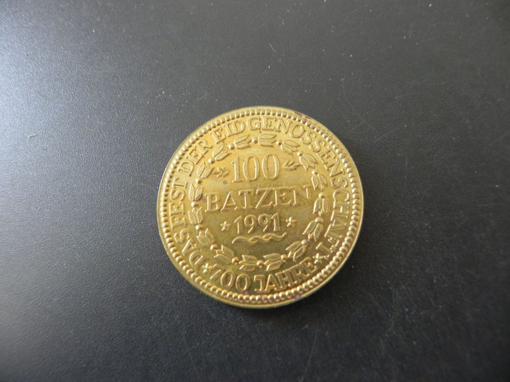 Medaille Schwyz 100 Batzen 1991 - 700 Jahre Schweiz (Gebraucht) in Biel ...