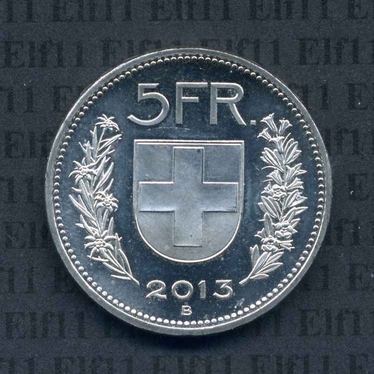 CHF___5.00 2013 Abart Randsegment -stgl 5 Franken (Neu (gemäss Beschreibung)) in Widnau für CHF ...