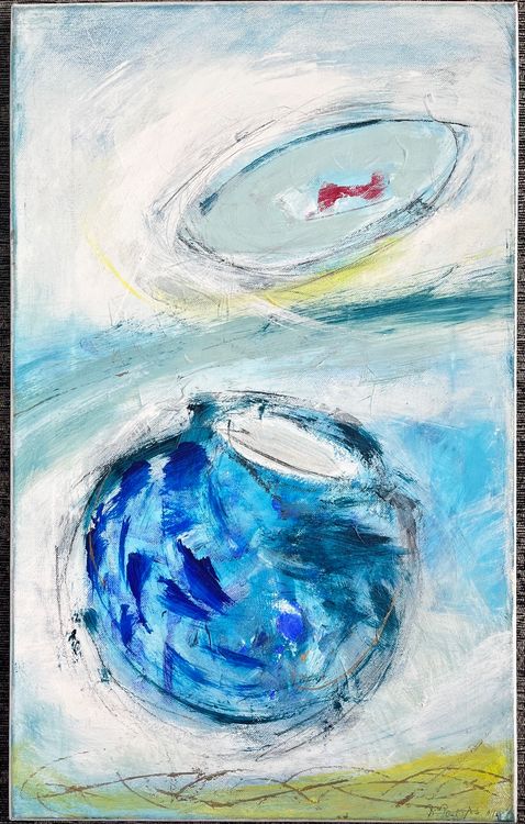 Abstrakte Gemälde auf Leinwand, Unl. Signiert (Gebraucht) in Root für CHF 19 – nur Abholung auf ...