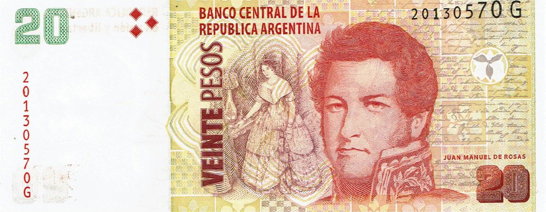 Argentinien 20 Pesos 2003 P-355c Serie G UNZ (Neu (gemäss Beschreibung ...