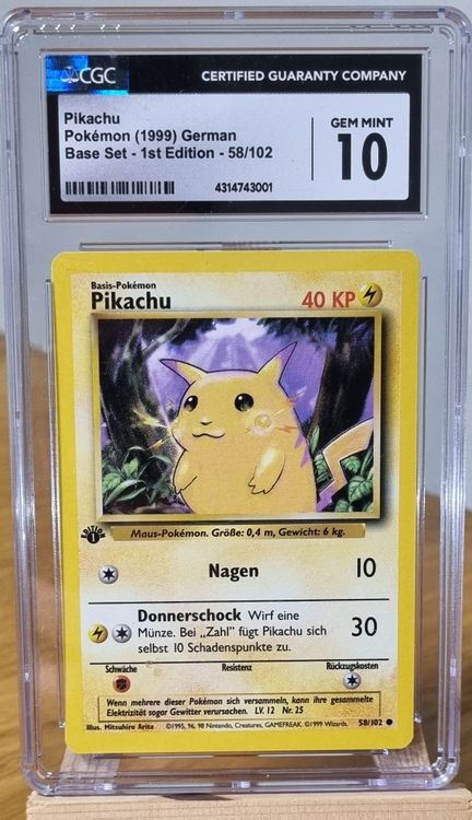 CGC 10 Pikachu Base Set 1st Edition GEM MINT (Neu (gemäss Beschreibung)) in Muhen für CHF 132 ...