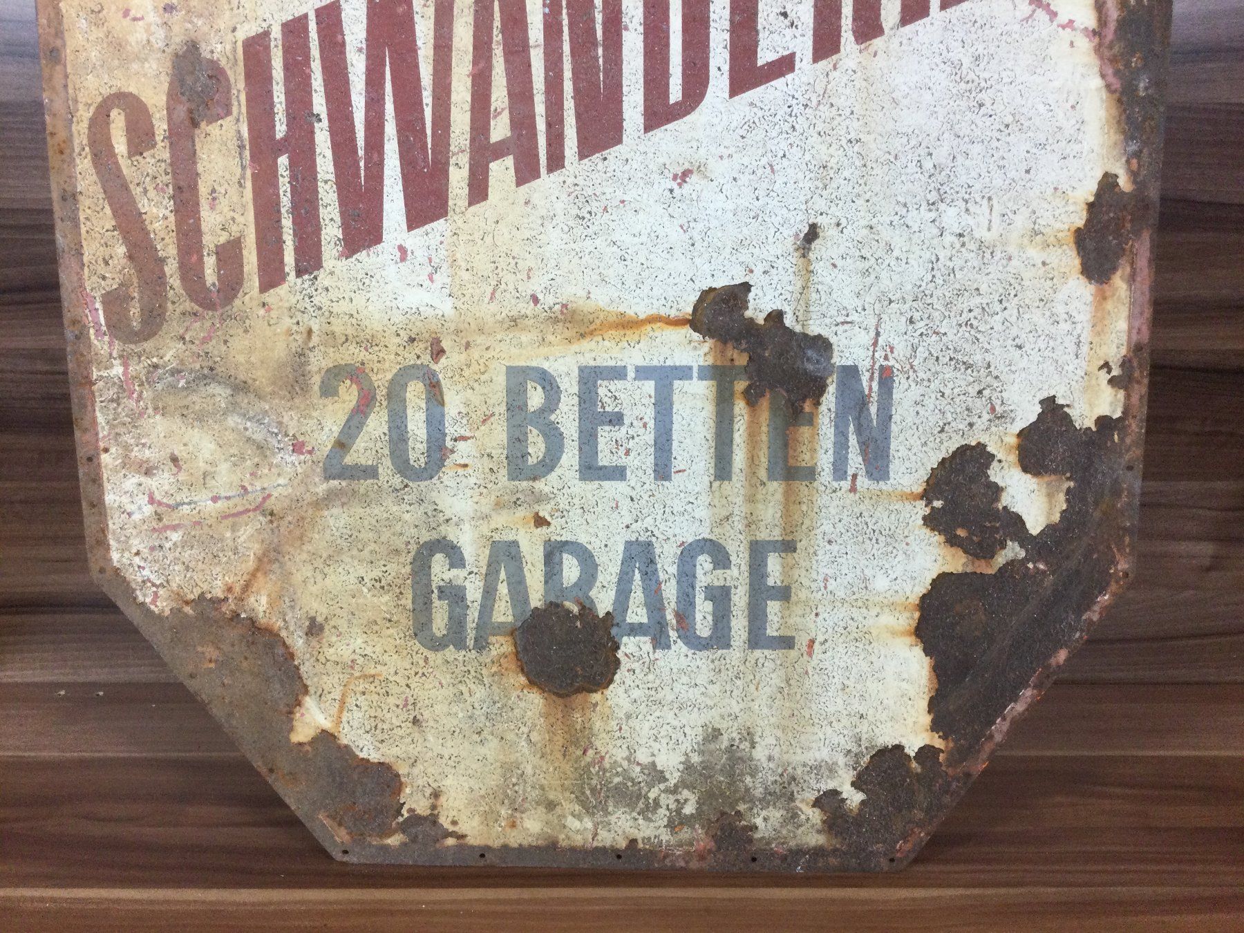 Antikes Blech Schild Hotel Schwanderhof Garage 20 Betten (Gebraucht) in ...