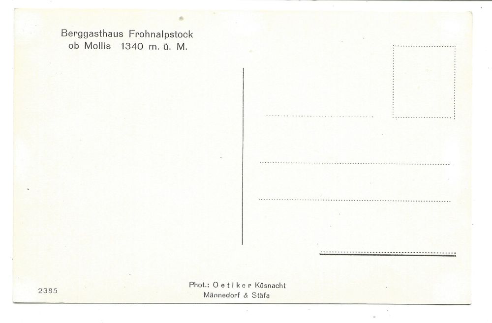 Berghaus Fronalpstock ob Mollis (GL) echte Foto-AK - um 1940 (Gebraucht ...