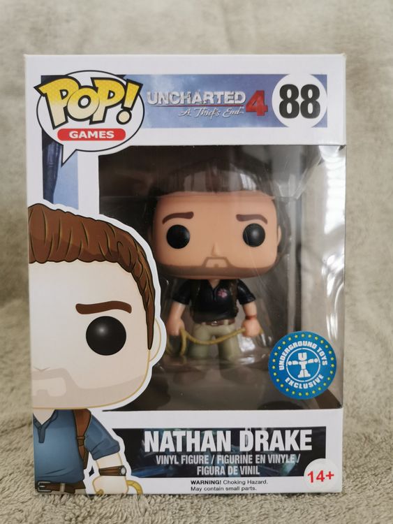 Funko Pop! Nathan Drake #88 Black Shirt w Paw - Vaulted (Neu und ...