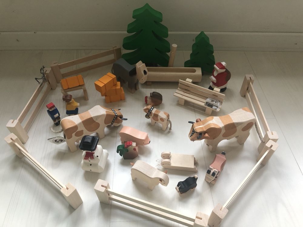 Trauffer Set Bauernhof Kühe, Tiere, Weihnachten etc. (Gebraucht) in ...