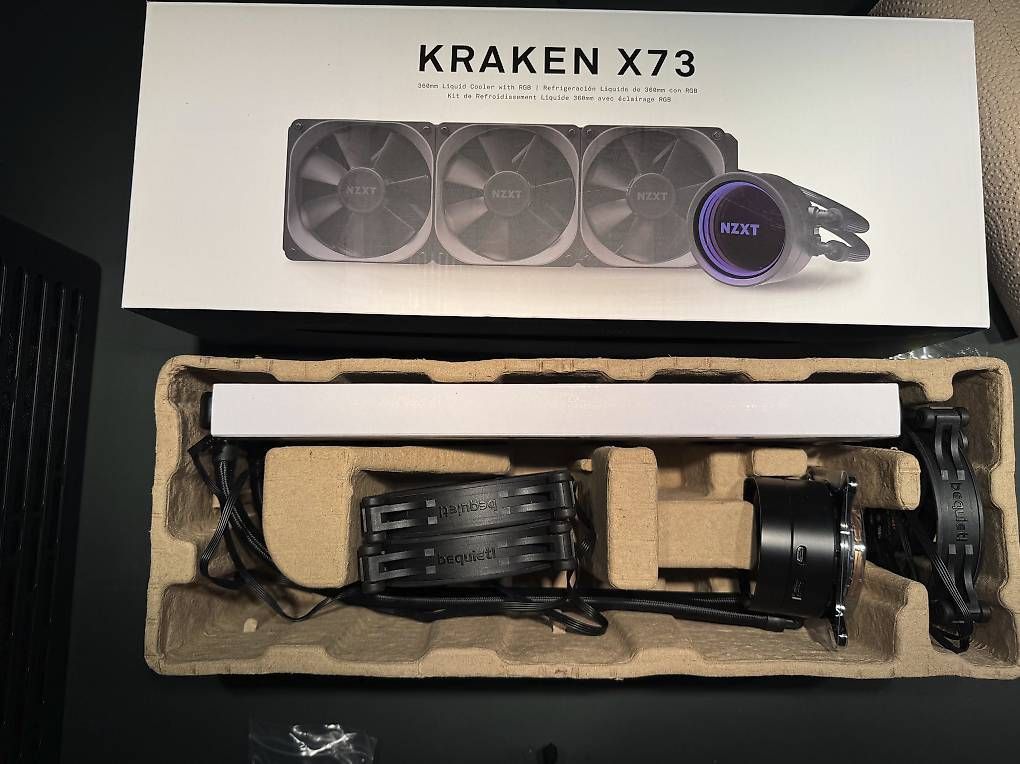NZXT Kraken AIO Wasserkühlung X73 - 360er BeQuiet Lüfter (Gebraucht) in ...