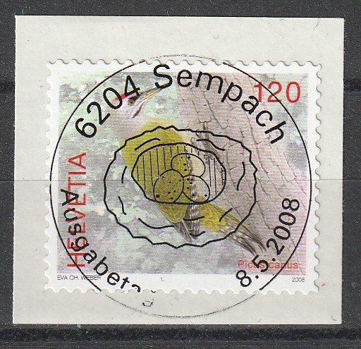 2008 Dauermarke Vögel Grauspecht ET - Vollstempel (Neu und originalverpackt) in Homburg für CHF ...