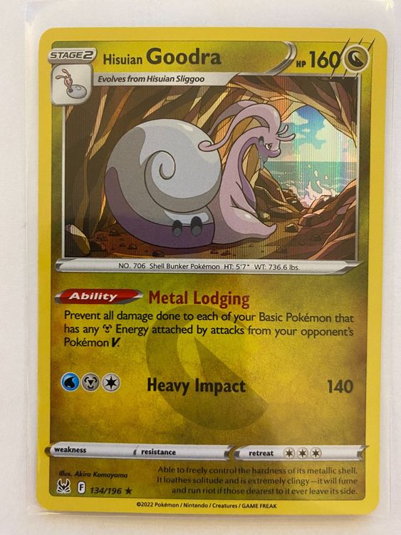Pokemon Hisuian Goodra 134/196 Holo Lost Origin EN | Kaufen auf Ricardo