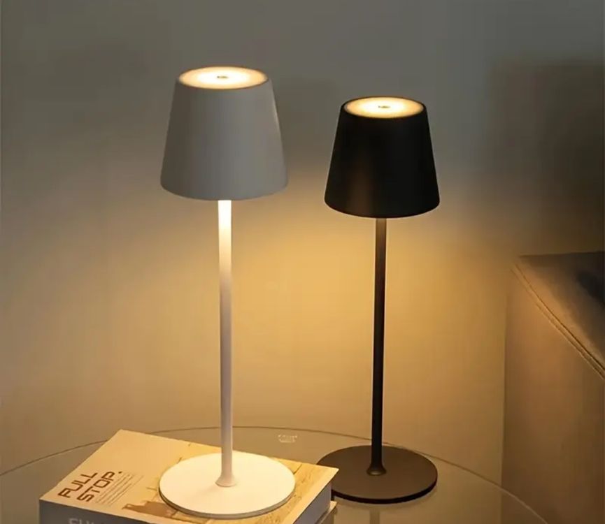 Nachttischlampe Schwarz Weiss
