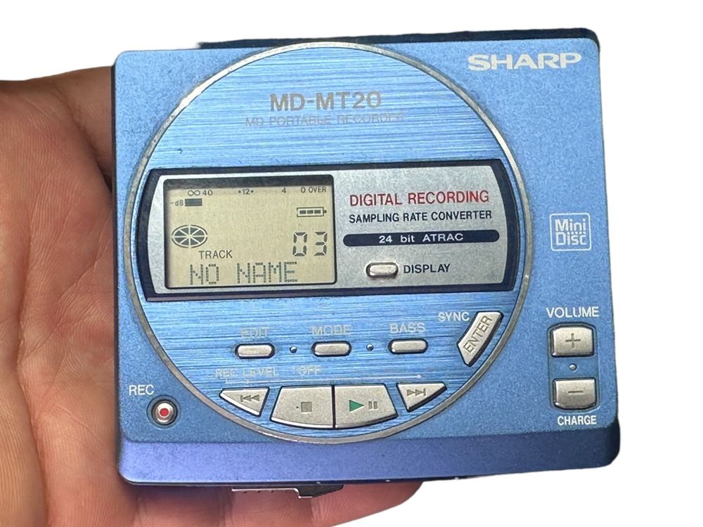 Sharp MD-MT20H (BL) Minidisc Recorder Player + 6 MiniDiscs (Gebraucht ...