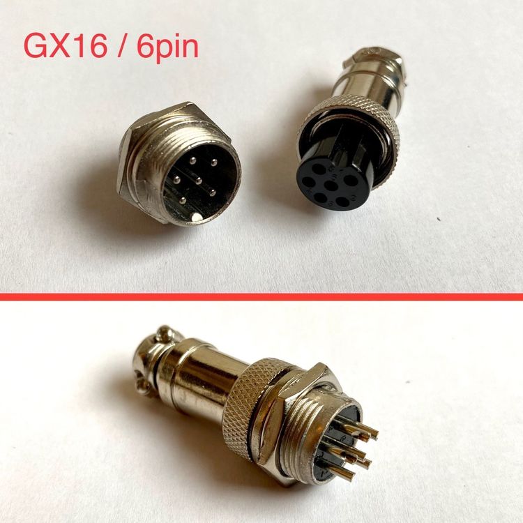 Connecteur aviation GX16 / 6pin / F+CM (Neu (gemäss Beschreibung)) in ...