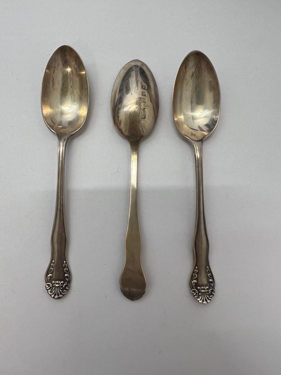 3 antike Silberlöffel Silber Punze Floralmuster ver... (Gebraucht) in Hölstein für CHF 12 – mit ...