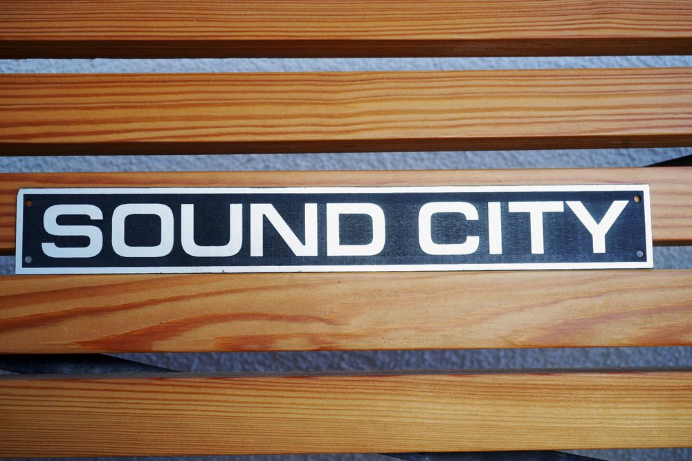 Sound City Logo, Originalgrösse, Kunststoff (Neu (gemäss Beschreibung ...