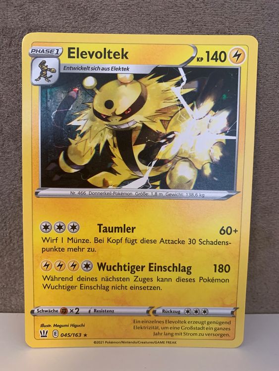 Pokemon Elevoltek Rare Battle Styles DE 045/163 (Gebraucht) in für CHF ...