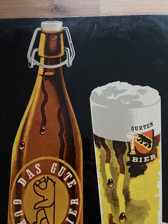 Gurten Bier Werbeschild von 1962 Original Rarität Kult (Gebraucht) in Gysenstein für CHF 249 ...