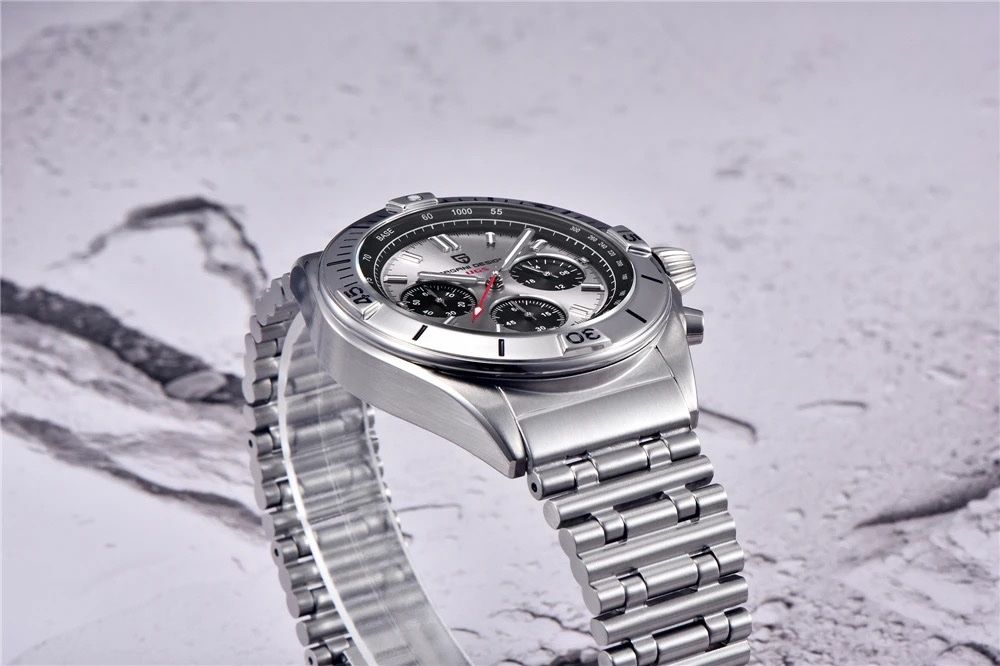 MONTRE PAGANI DESIGN HOMMAGE NAVITIMER CHRONO GRISE (Neu und ...