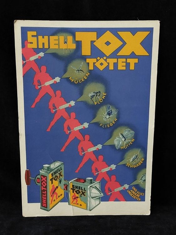 SHELL - TOX TÖTET - ORIGNALES KLEINPLAKAT, AUFSTELLER, LITHO (Gebraucht ...