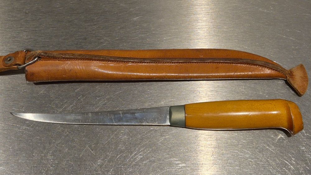 Fisch-Messer: Fish & Fillet Made in Finland mit Lederscheide (Gebraucht ...