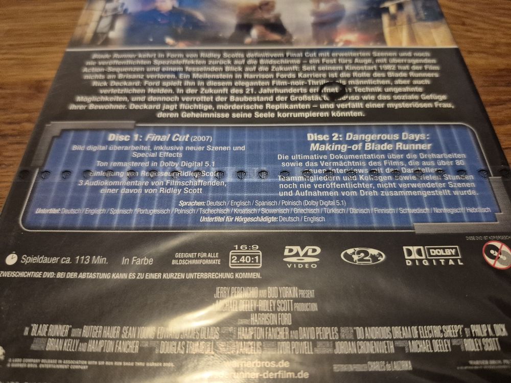 Blade Runner - The Final Cut (2 DVDs) NEU und OVP (Neu und originalverpackt) in Oberembrach für ...