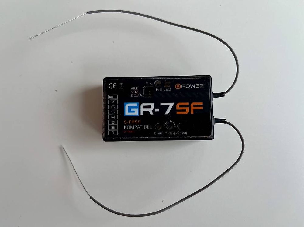 D-Power GR-7SF 2.4GHz Empfänger mit x Gyro Futaba S-FHSS | Kaufen auf ...