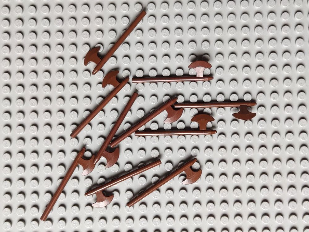 LEGO Castle - 10x Axt/Hellebarde - Axe brown - 3848 (Set 2) (Gebraucht ...