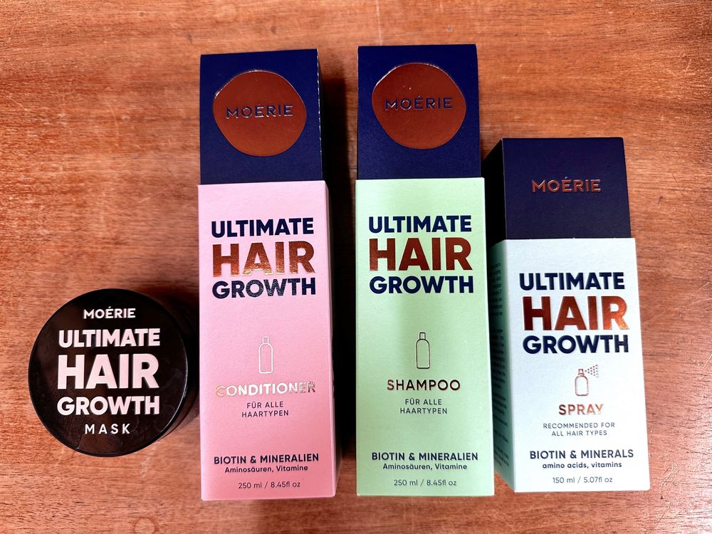 Moérie Haarpflege Set / Shampoo, Conditioner, Maske, Spray (Neu und ...