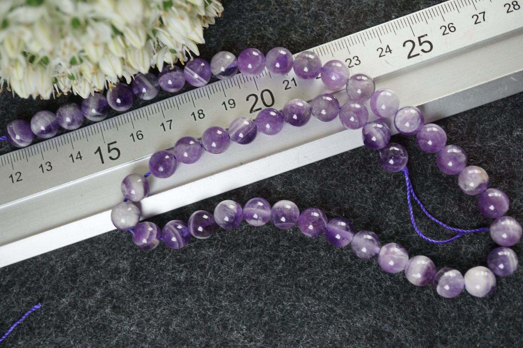 Amethyst 8mm Kugel Schmuck Strang TOPSTONE (Neu und originalverpackt ...