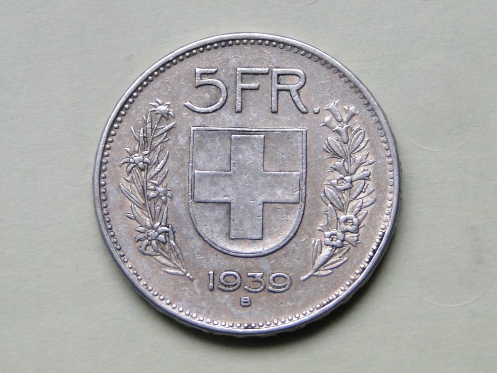 5 Franken 1939 (Gebraucht) in Killwangen für CHF 12 – mit Lieferung auf Ricardo kaufen
