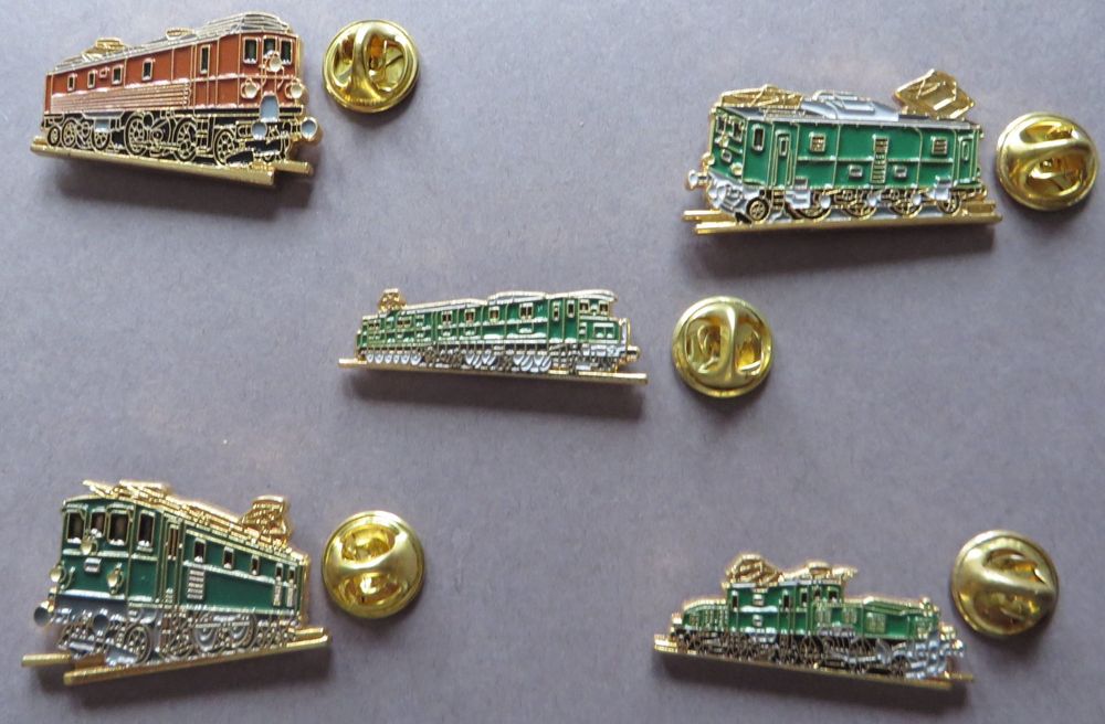PIN'S PIN SET VON 5 LOKOMOTIVEN BAHN TRAIN, limitiert 90/100 (Gebraucht ...