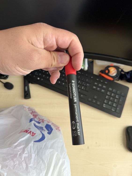 Staedtler Lumocolor Permanent Marker Rot (Neu (gemäss Beschreibung)) in ...