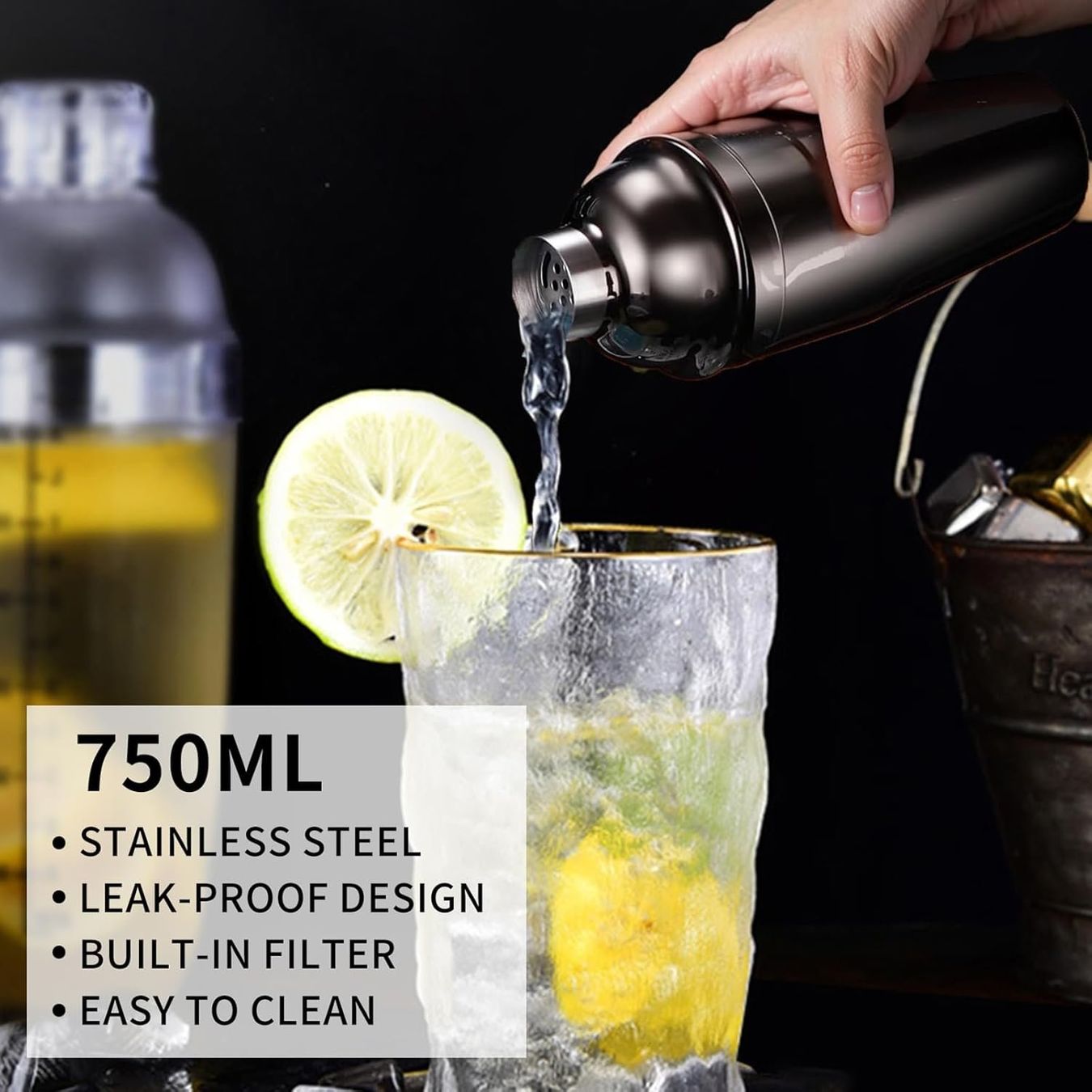 Cocktail Shaker Set Barkeeper Kit mit Ständer cocktailgläser (Neu ...