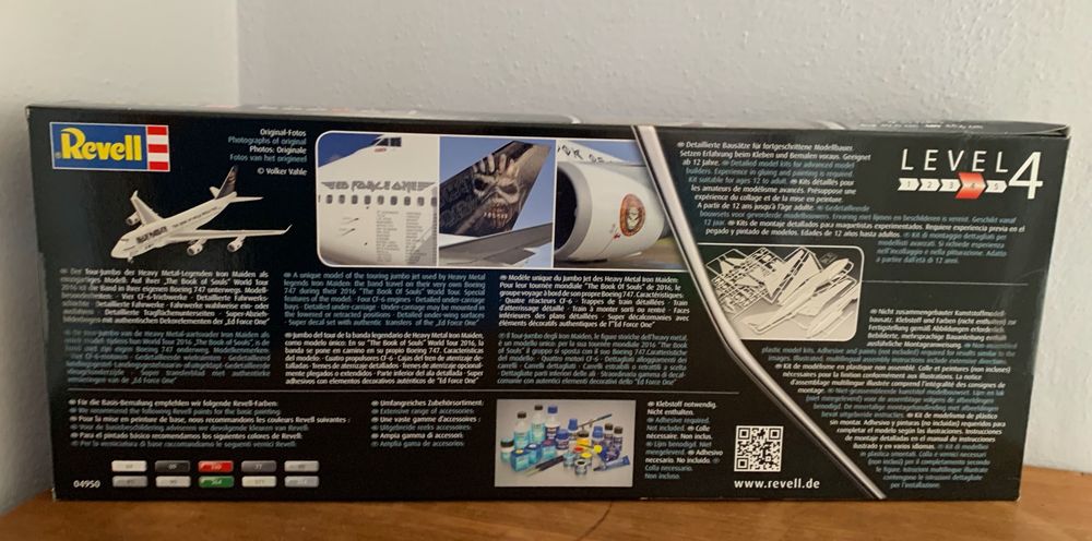 REVELL-IRON MAIDEN-MODELLINO BOEING 747-400-"ED FORCE ONE" (Neu und ...