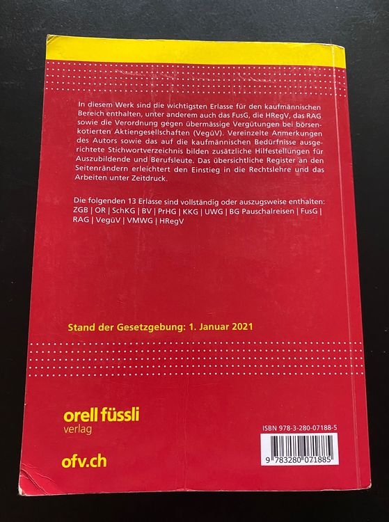 ZGB OR Kaufmännische Ausgabe 18.Auflage 2021/22 | Kaufen auf Ricardo