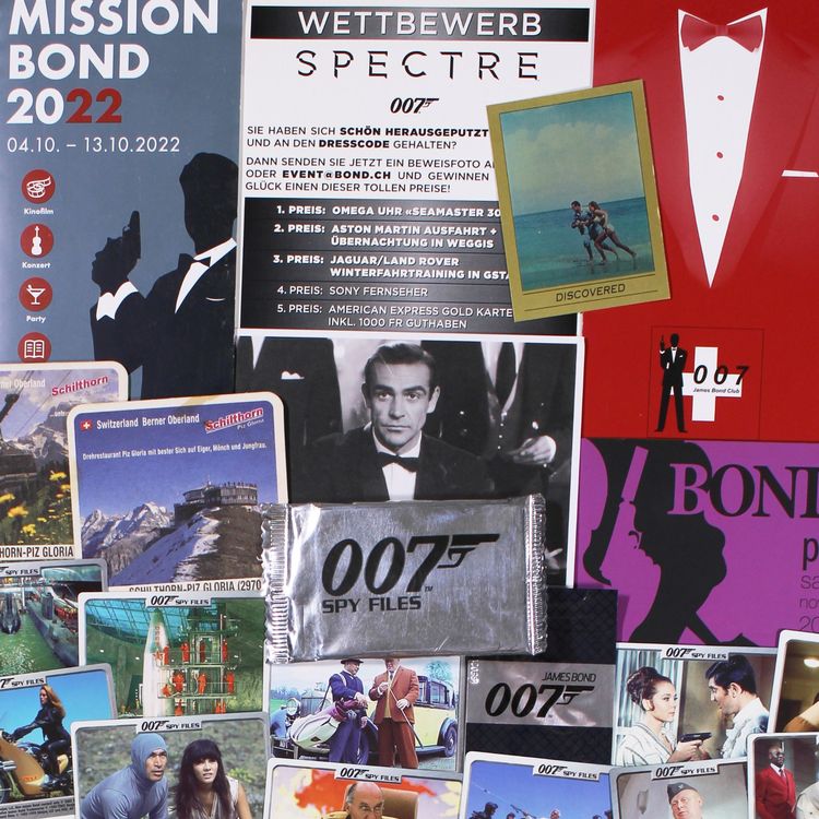 James Bond 007 25 Werbeartikel Postkarten, Flyer, Sticker... | Kaufen auf Ricardo