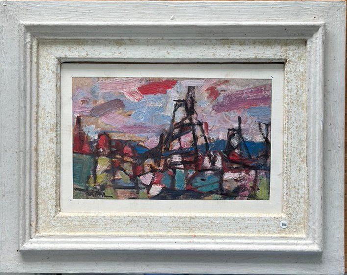 Walter Emil Müller. Komposition. Öl auf Papier | Kaufen auf Ricardo