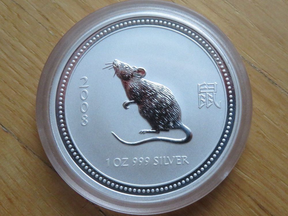 Lunar I Serie Münze Maus 2008 / 1Unze Silber (Neu (gemäss Beschreibung ...