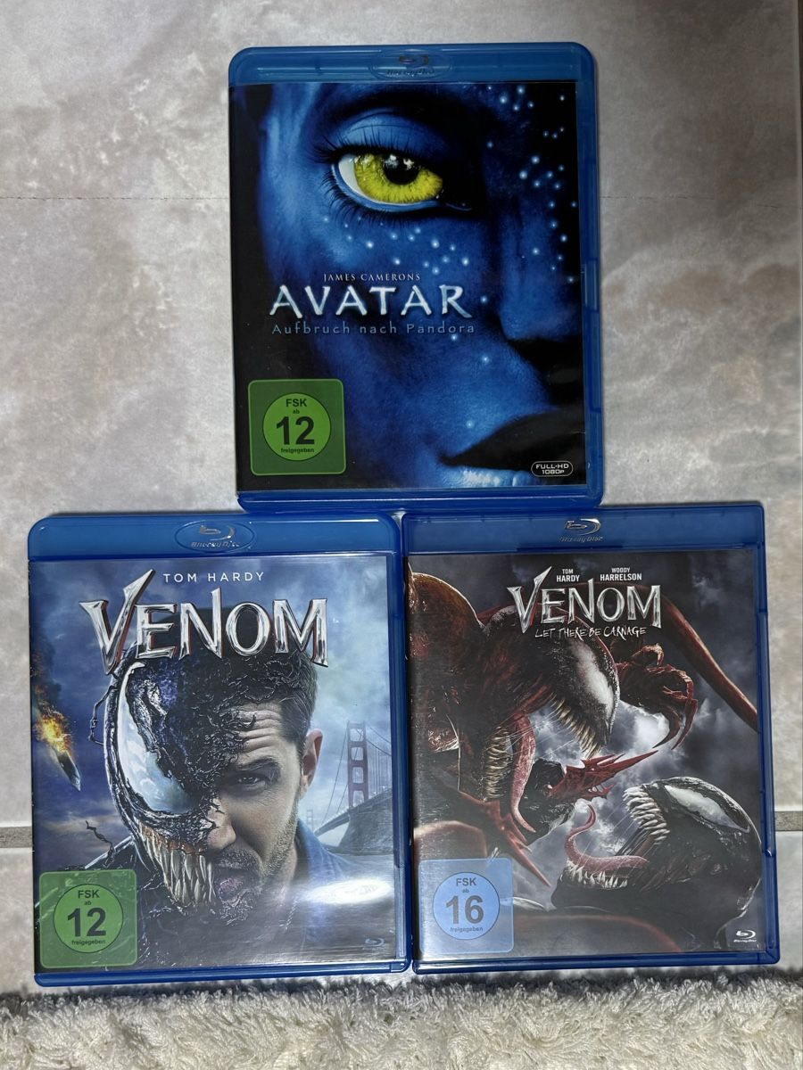 3 Blu-ray Filme: Avatar & Venom 1+2, Top Zustand! (Neu (gemäss ...