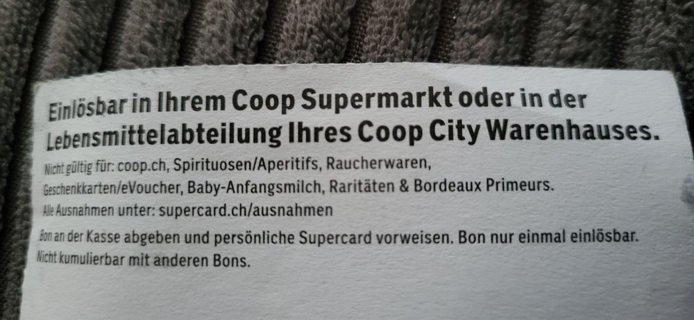 Gültig bis 07/2025: Coop +1000 Superpunkte ab CHF 100.- (Neu (gemäss Beschreibung)) in Uttigen ...