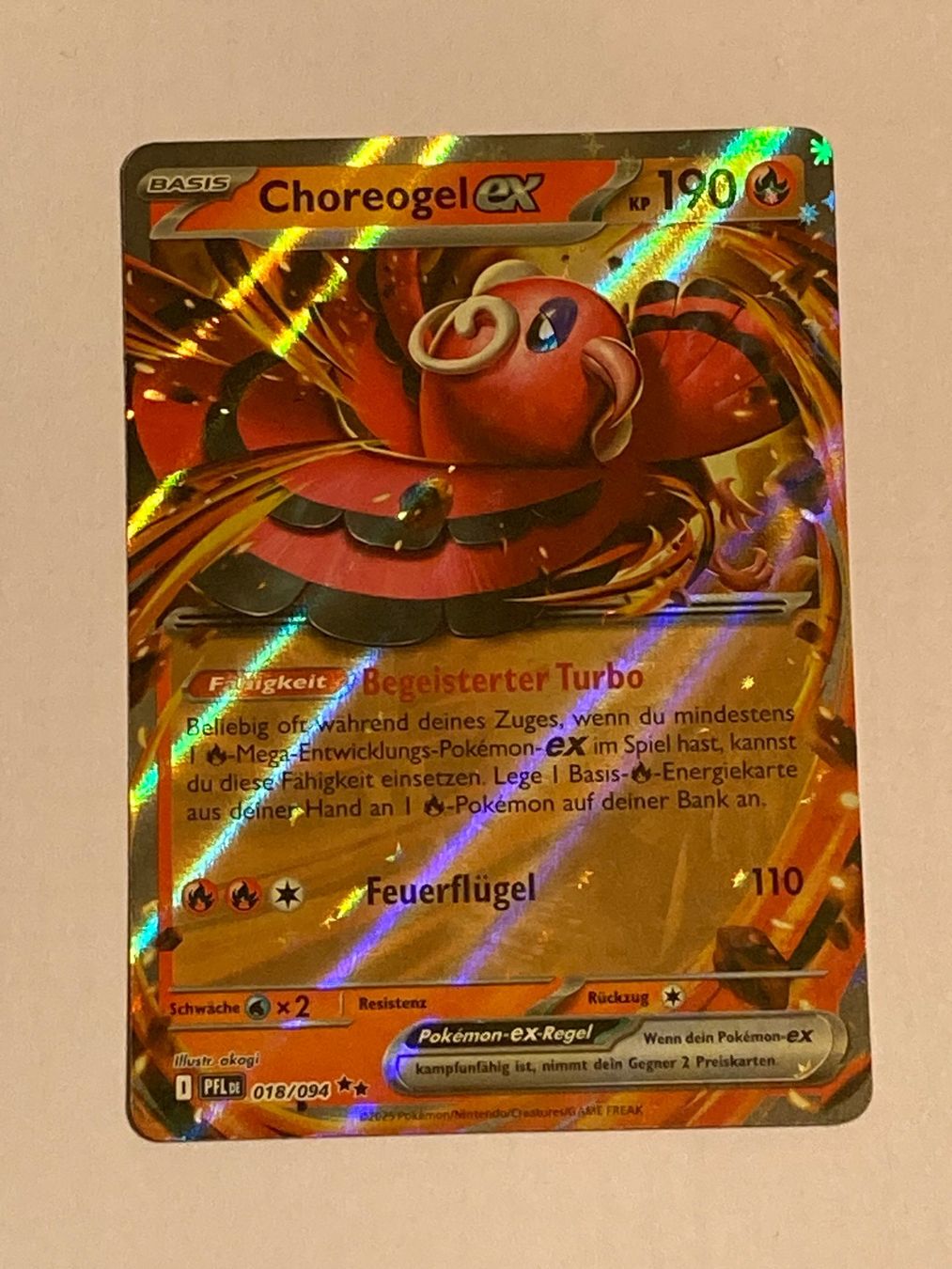 Pokemon FATALE FLAMMEN Choreogel ex 018 / 094 🇩🇪 DE (Neu (gemäss ...